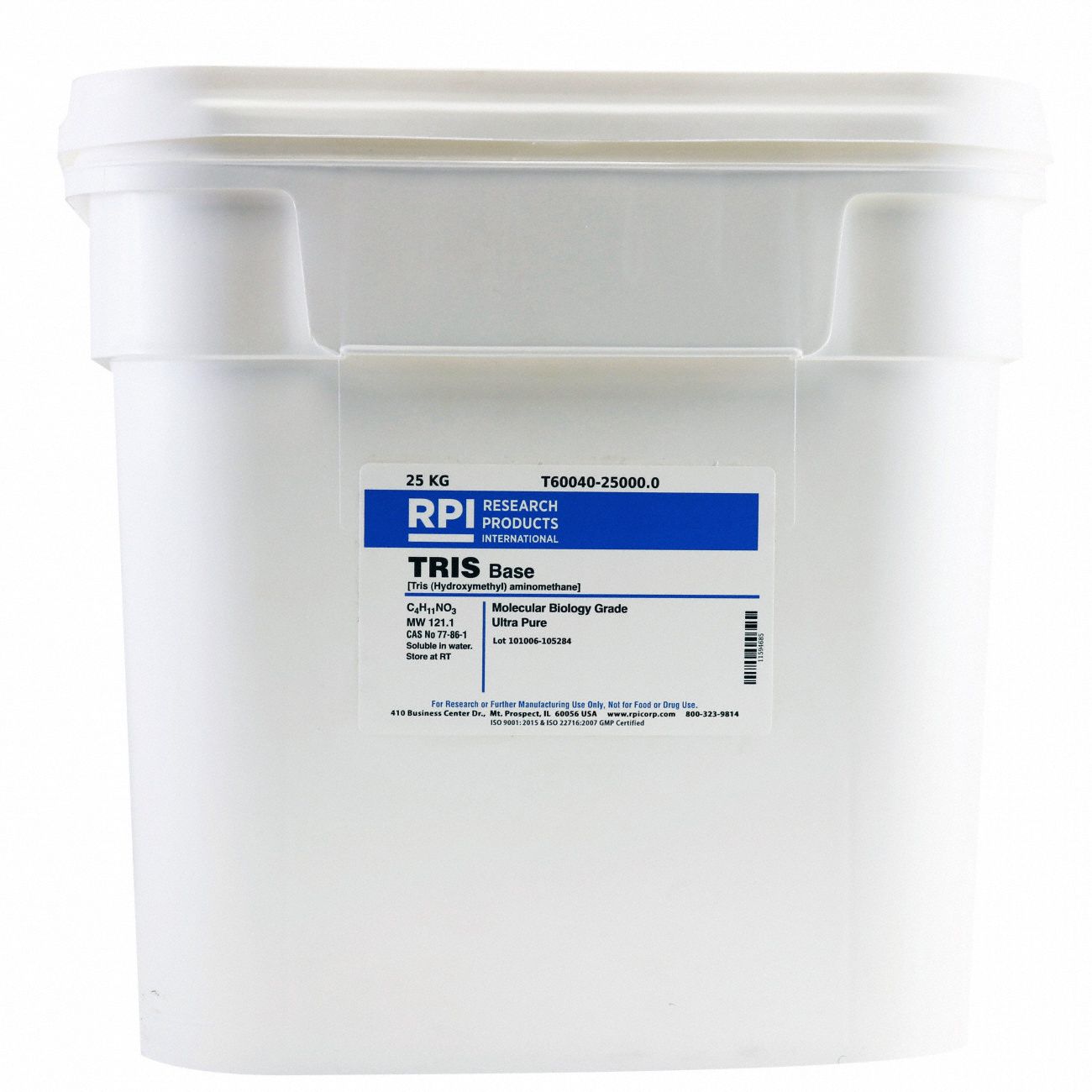 Lab, 25 kg, TRIS Base - Ultra Pure - 30UC25|T60040-25000.0 - Grainger