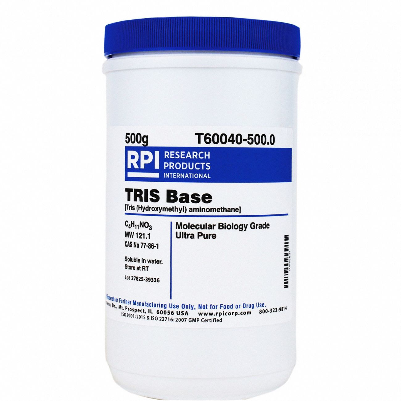 Lab, 500 g, TRIS Base - Ultra Pure - 30UC26|T60040-500.0 - Grainger