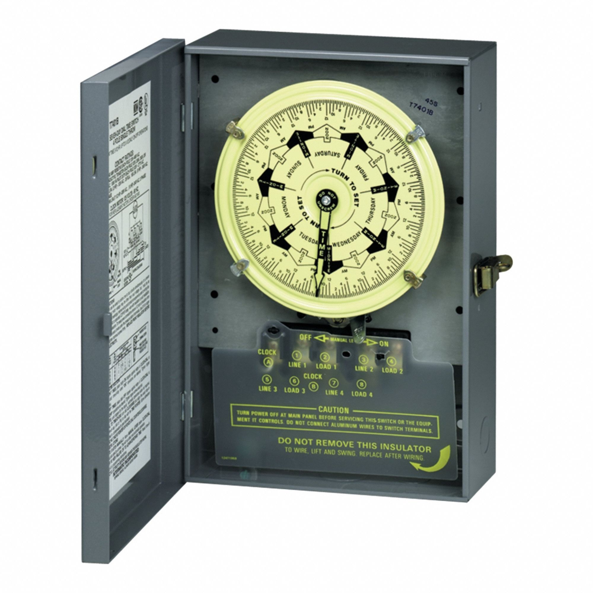 INTERMATIC, 7 day, 120V AC, Electromechanical Timer - 2A209|T7401BC ...