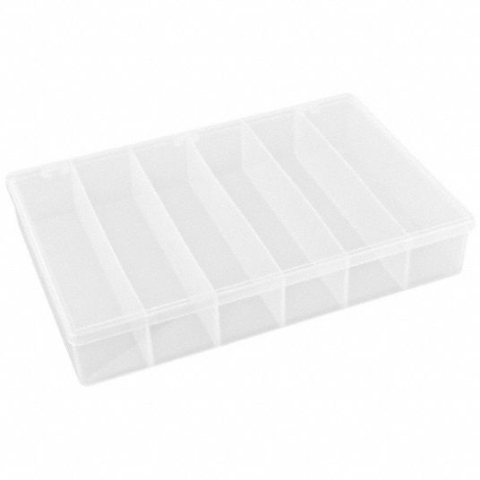 FLAMBEAU, 8 3/4 in x 13 in x 2 3/8 in, Clear, Compartment Box - 30C421 ...