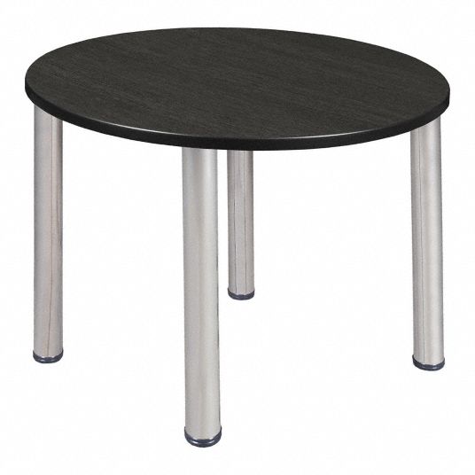 KEE, Melamine, Gray, Cafe/Breakroom Table - 824W50|TB42RNDAGBPCM - Grainger