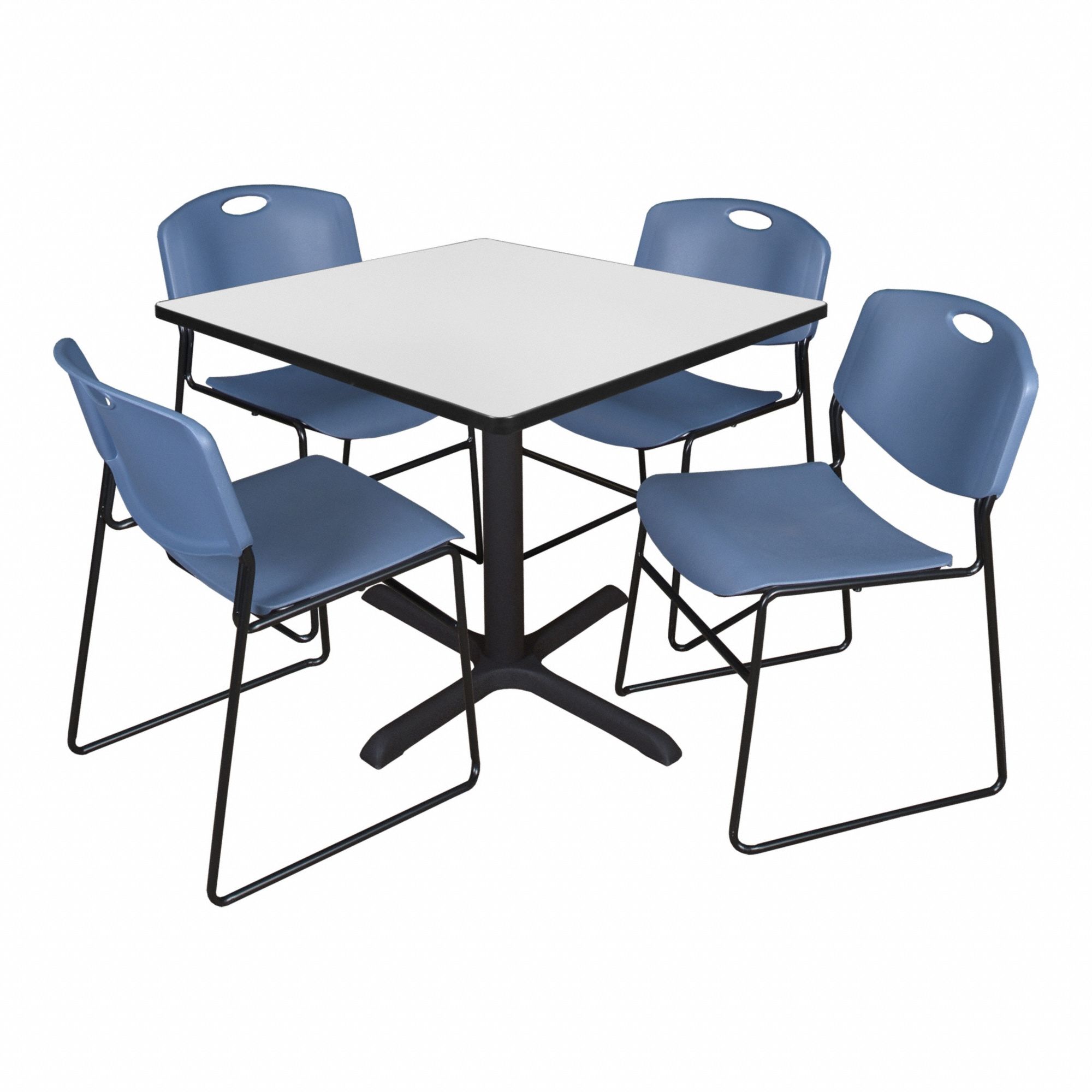 CAIN, Table and Chair Set - 824W24|TB3636WH44BE - Grainger