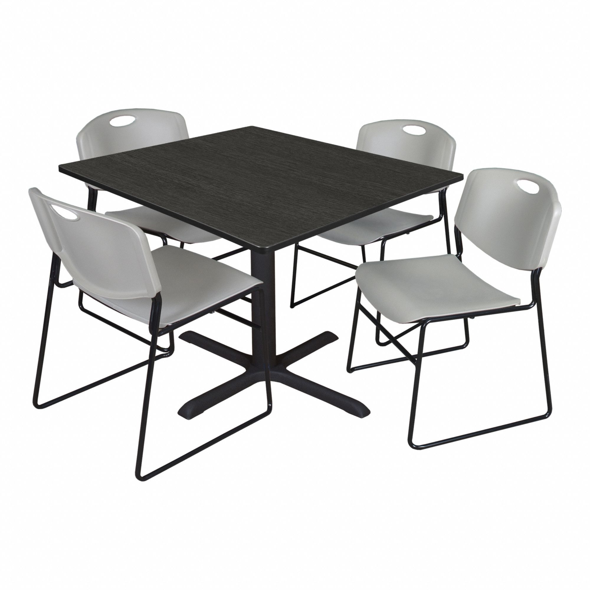 CAIN, Table and Chair Set - 824W58|TB4848AG44GY - Grainger