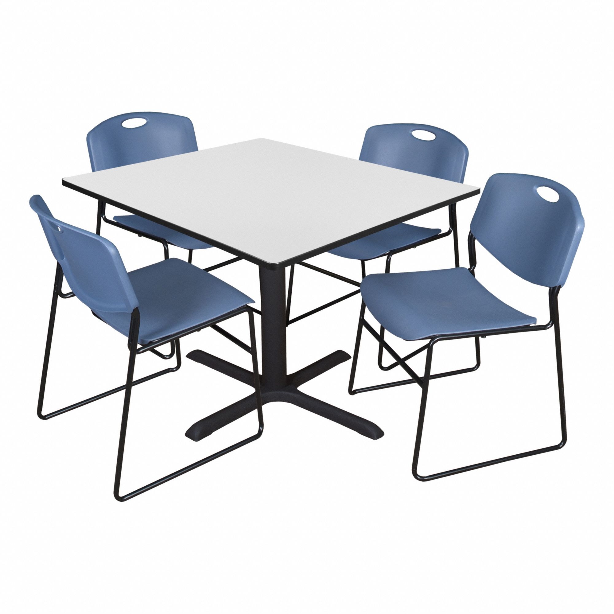 CAIN, Table and Chair Set - 824W61|TB4848WH44BE - Grainger