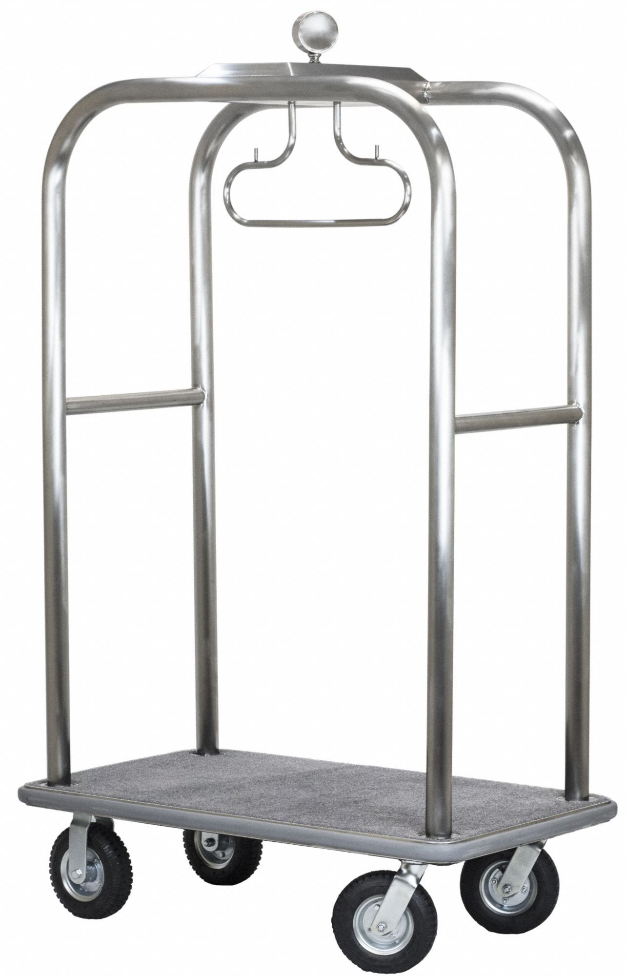 HOSPITALITY 1 SOURCE, 2 in Frame Dia, 48 in Overall Lg, Bellman Cart ...