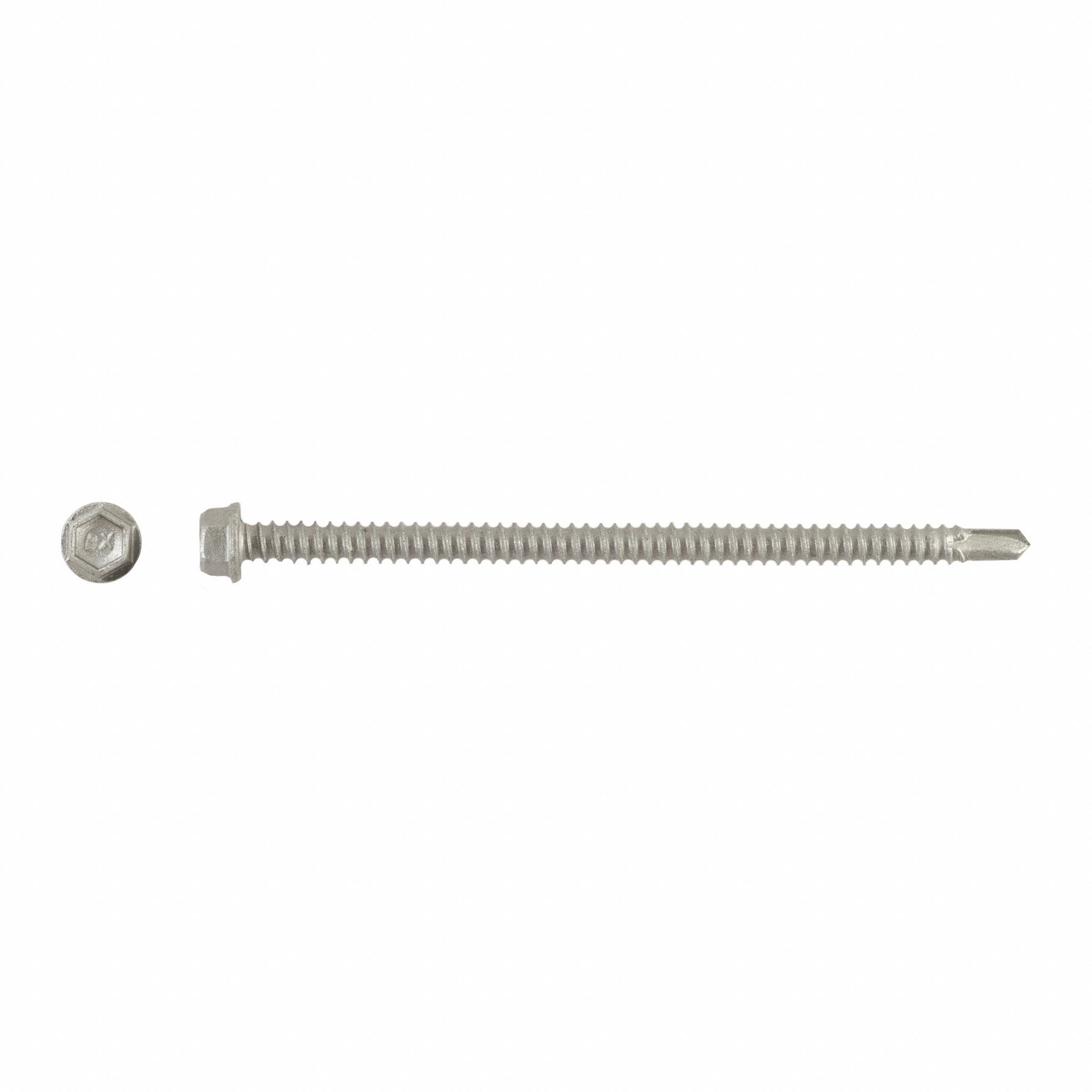 #12 Size, 4 in Lg, Self-Drilling Screw - 36K158|1146000 - Grainger