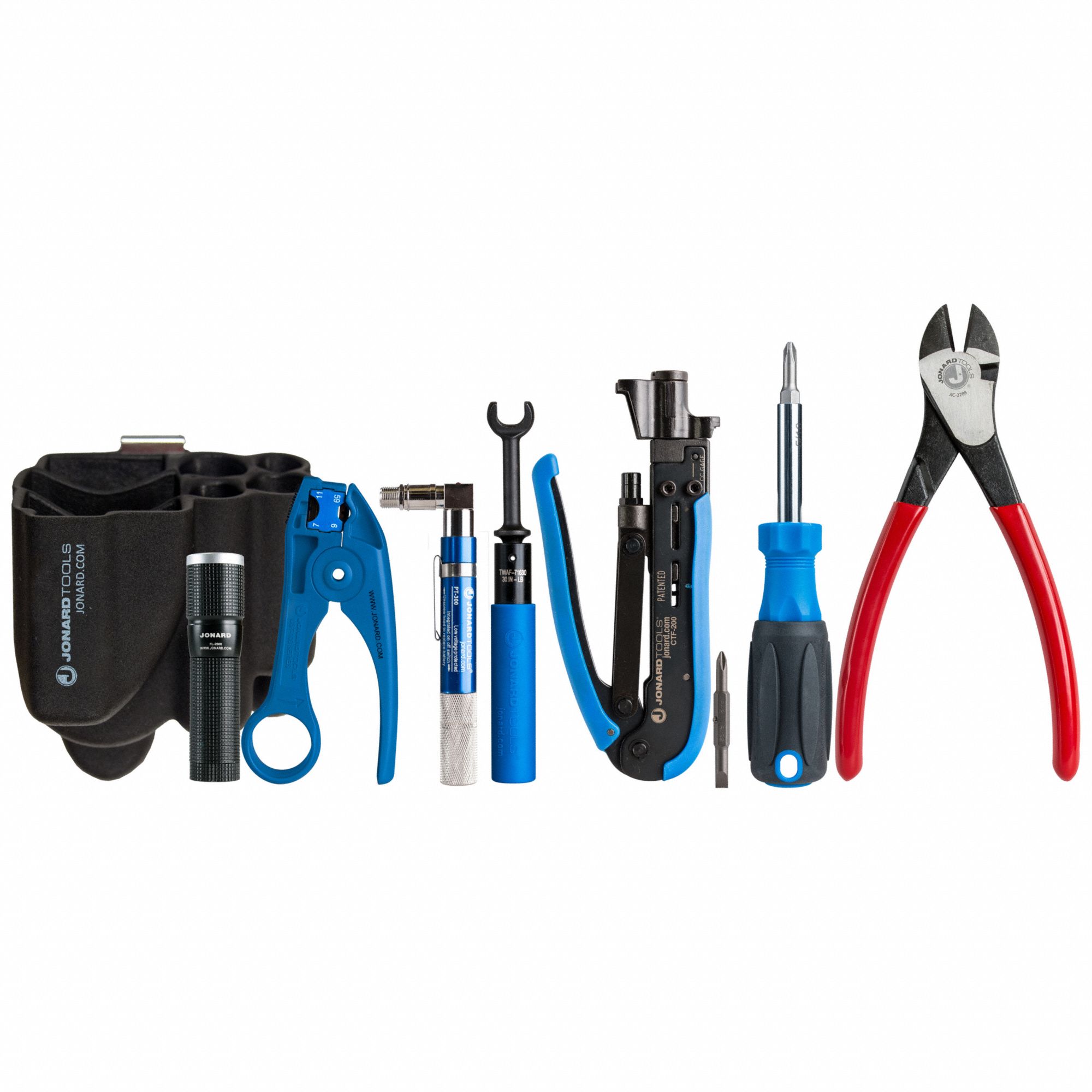 JONARD TOOLS, 7 Total Pcs, Tool Pouch, Communications Tool Kit - 20FV34 ...