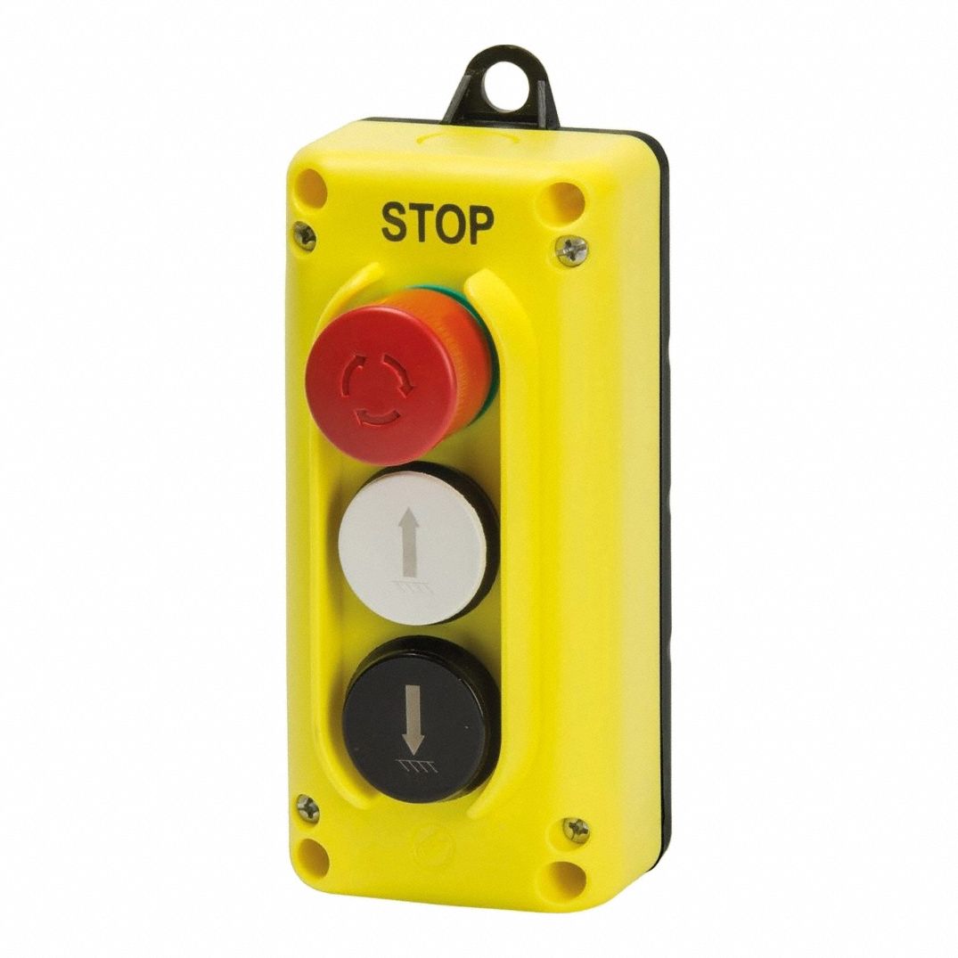GIOVENZANA, (3) Push Buttons, 2NO/1NC, Pendant Control Station - 808CG5|TLP3.B - Grainger