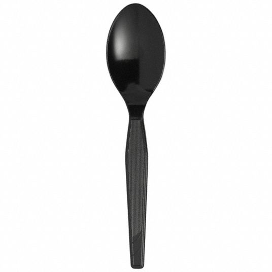 DIXIE, Black, Medium-Wt, Disposable Spoon - 800CM2|TMR517 - Grainger