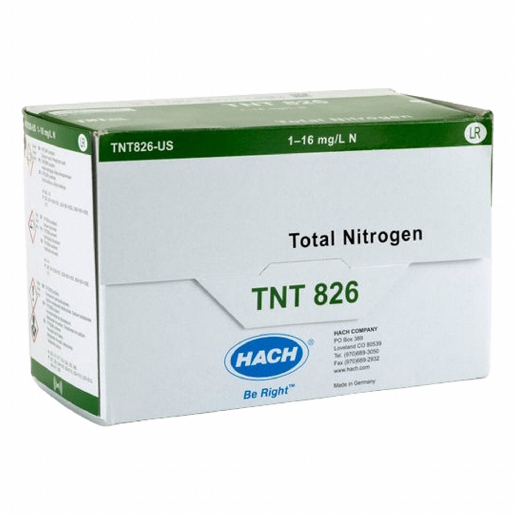 HACH, 1 to 16 mg/L N, TNT826, Nitrogen Vial Test - 897ZH4|TNT826 - Grainger