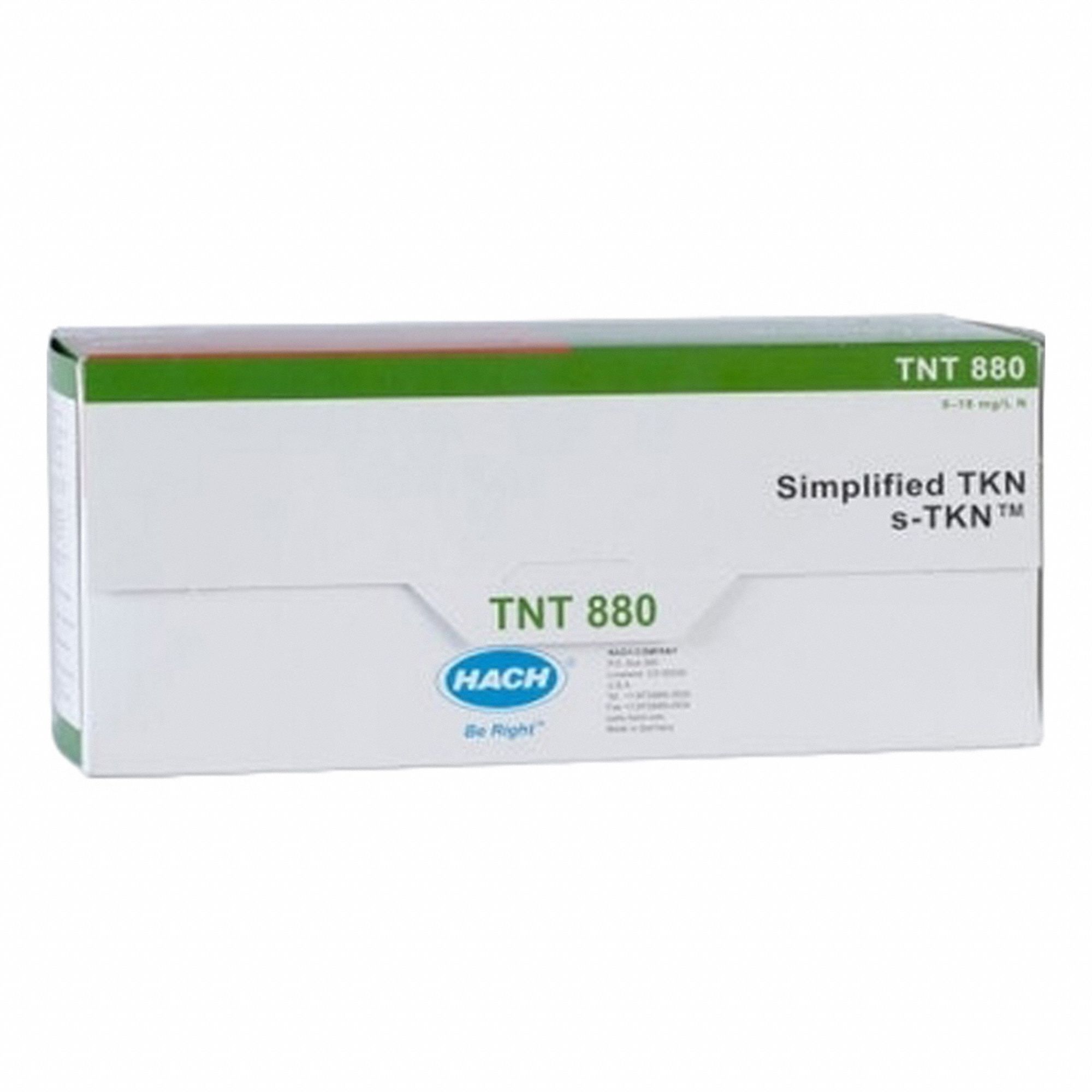 HACH, 0.05 to 2.5 mg/L B, TNT880, Simplified Vial Test - 897ZV0|TNT880 ...