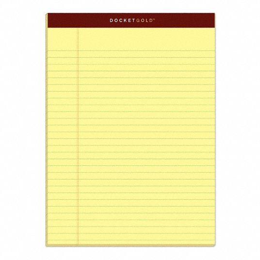 TOPS, 8-1/2 in x 11-3/4 in Sheet Size, Legal, Notepad - 35W963|TOP63950 ...