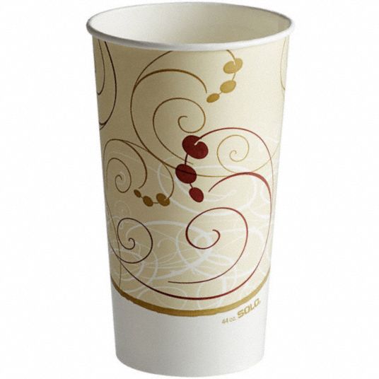 Paper Cup,44oz,Cold,Dbl Sided Poly,PK500 - Grainger