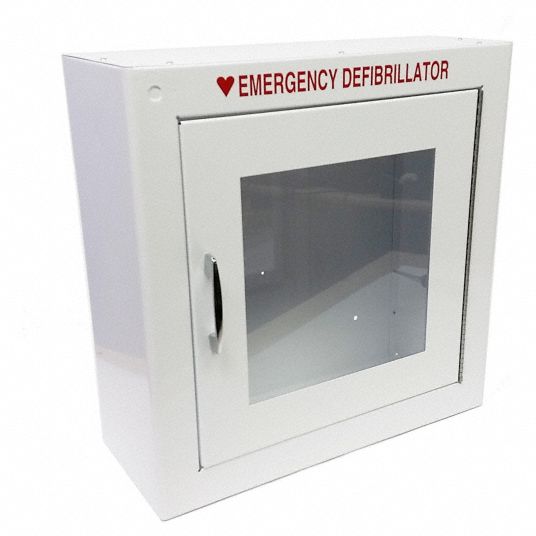 Defibrillator Storage Cabinet, White, Defibrillator Storage Cabinet ...