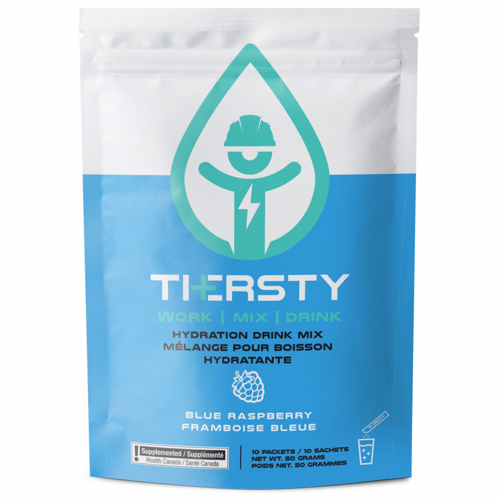 THERSTY SPORTS DRINK MIX,BLUE RASPBERRY,PK10 - Sports Drinks and Thirst ...