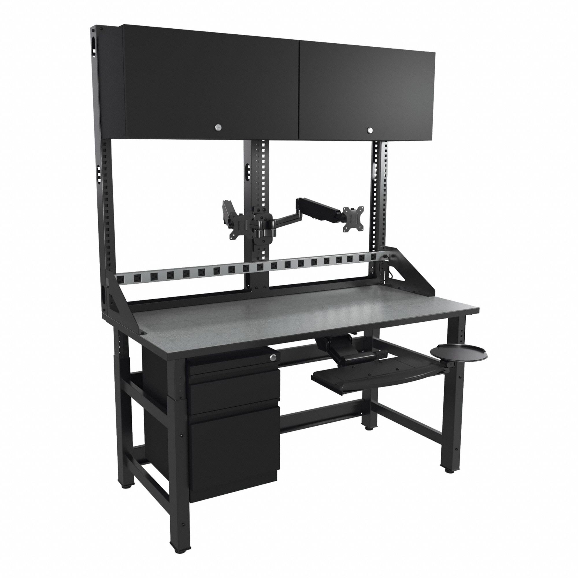 SAFCO PRODUCTS, 0 Shelves, 2 Display Mounts, Computer Workstation - 395TX4|TWTYP16TBLKSTGMBK ...