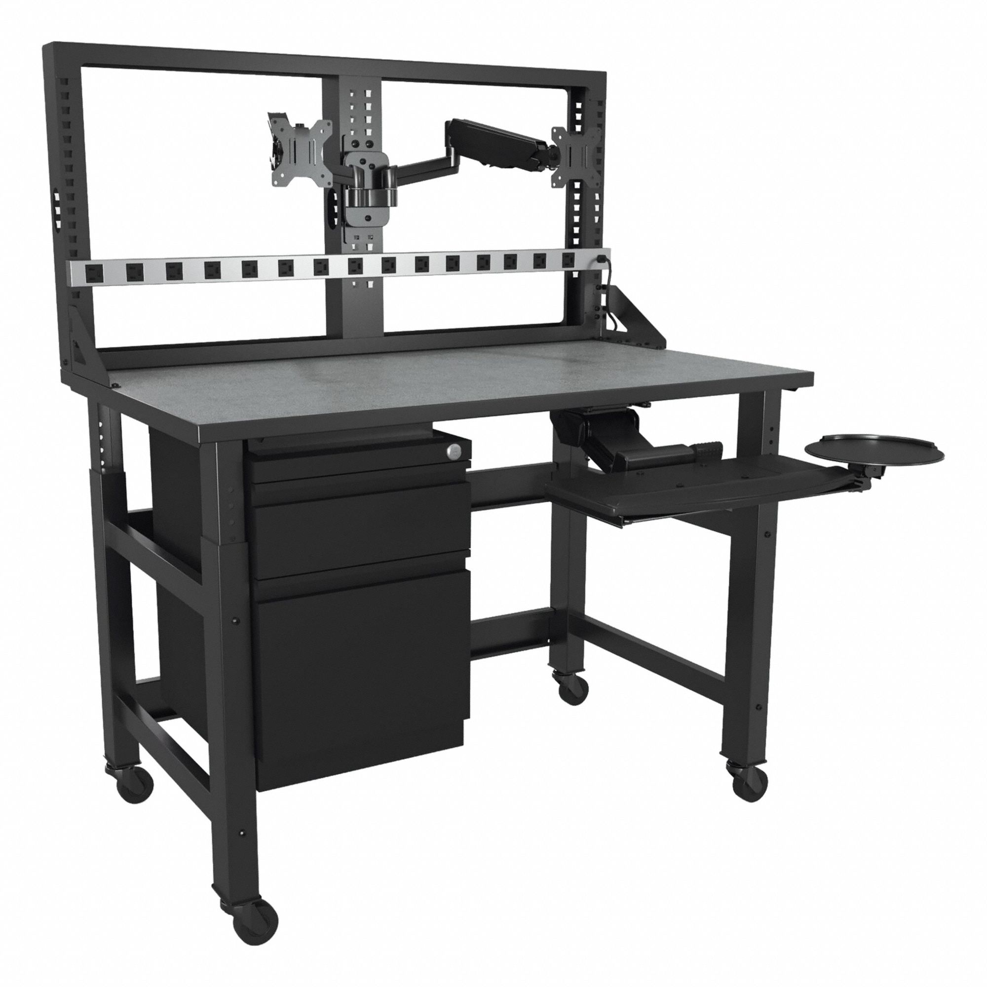 SAFCO PRODUCTS, 0 Shelves, 2 Display Mounts, Computer Workstation ...