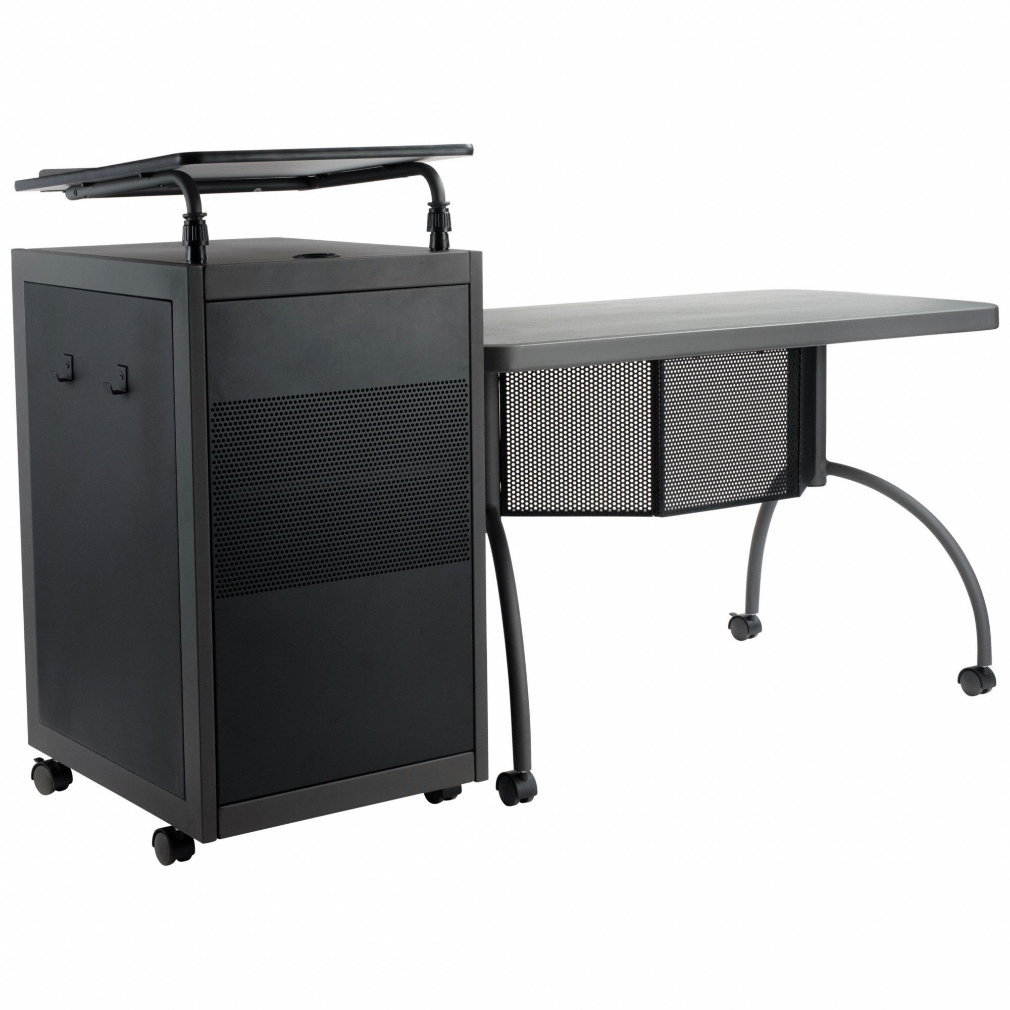 NATIONAL PUBLIC SEATING, Charcoal, Plastic, Desk and Lectern - 793EL1 ...
