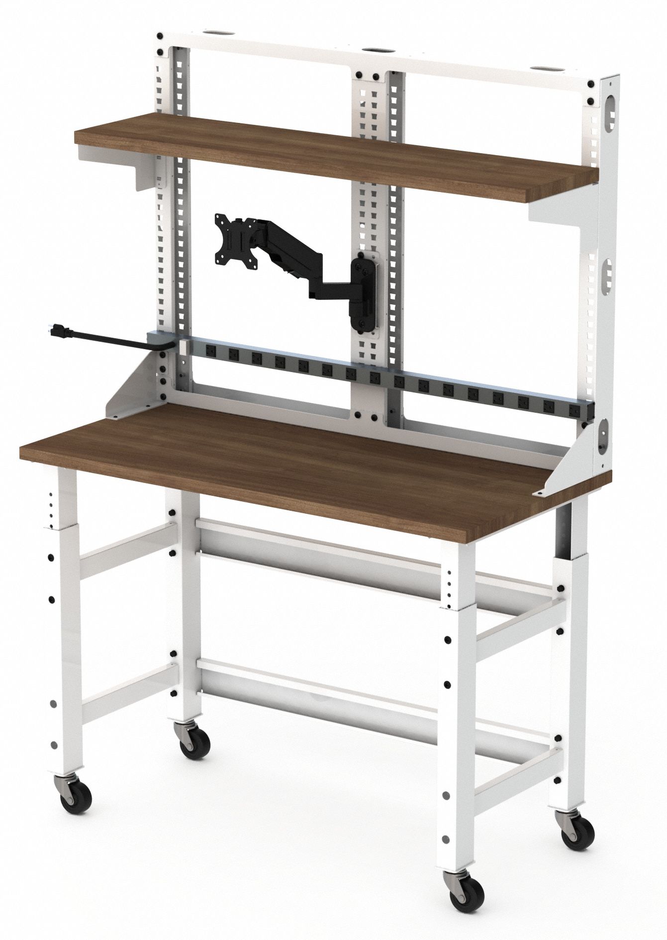 TECHWORKS, 1 Shelves, 1 Display Mounts, Computer Workstation - 860KU6 ...