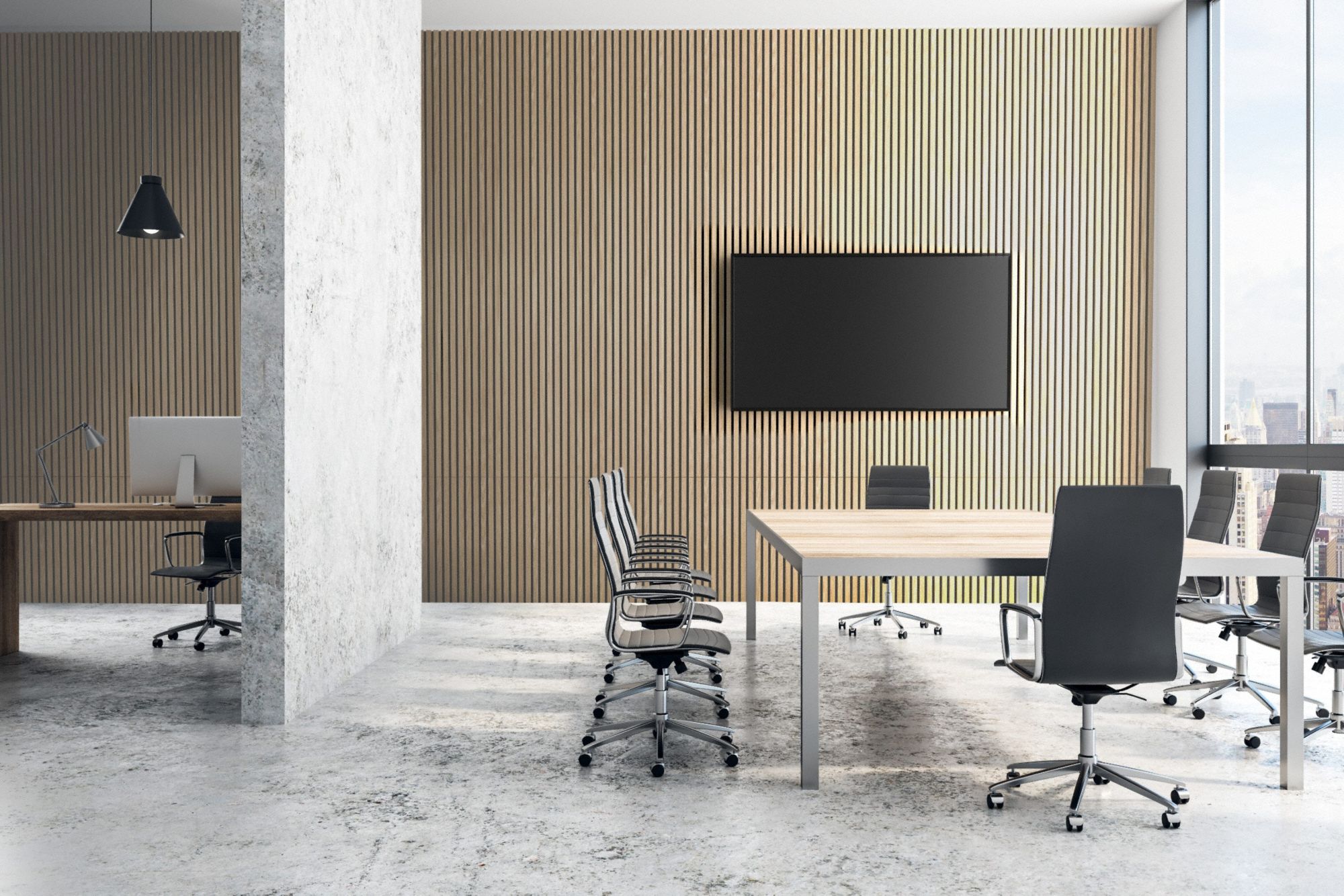 WOODTRENDS, 0.55 NRC, Light Oak, Acoustic Panel - 831ER7|Timber-Stix ...