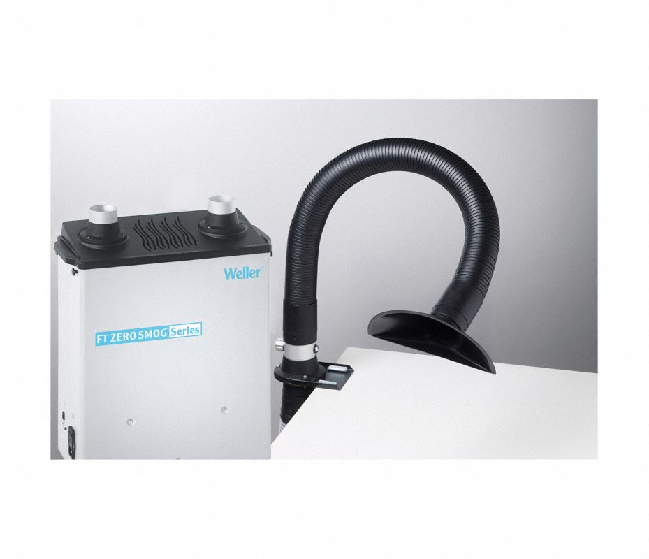 WELLER Extractor Estacionario de Humo, 59 PCM, 2.4", 3.3 pies, 100W ...
