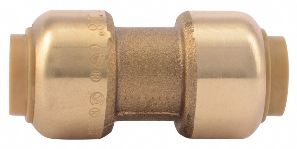 SHARKBITE U006LF Coupling,Push-Fit,Tube 3/8in,Pipe 3/8in. 31LC79 ...