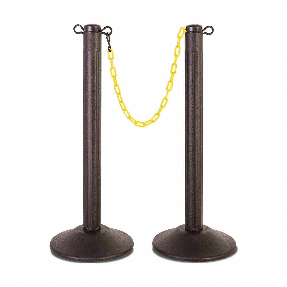 US WEIGHT, Yellow Chain Color, 10 ft Chain Lg, Barrier Post Kit ...