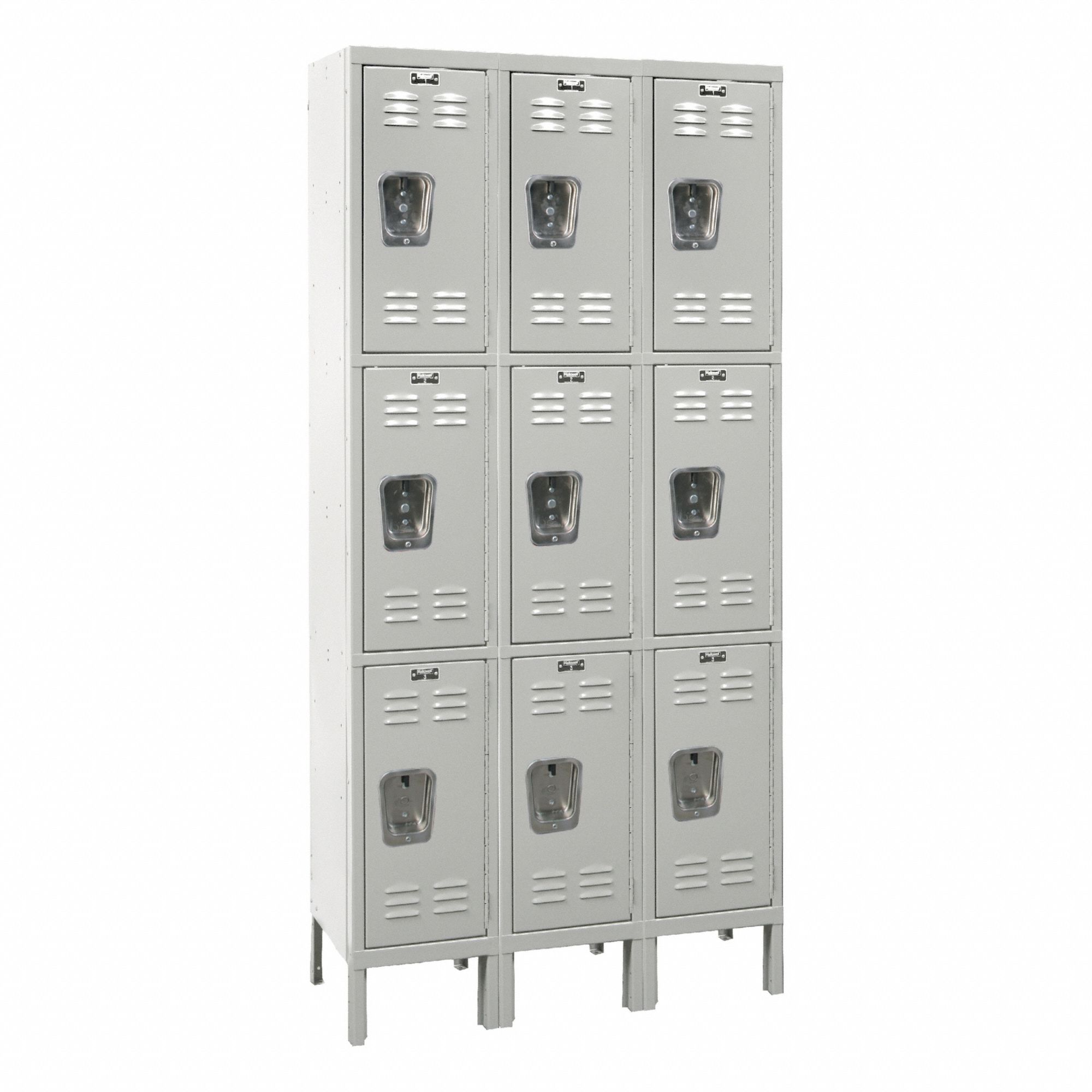 HALLOWELL, 12 in x 15 in x 78 in, Louvered, Locker - 882H34|U3258-3PL ...