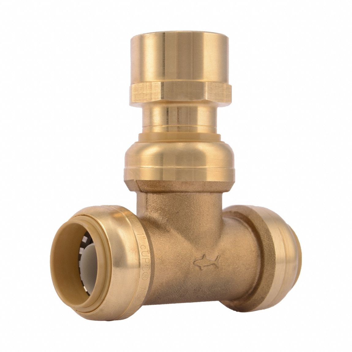 SHARKBITE, 1 in OD x 1 in OD x 1 in Pipe Size, DZR Brass, Push-Fit Tee ...