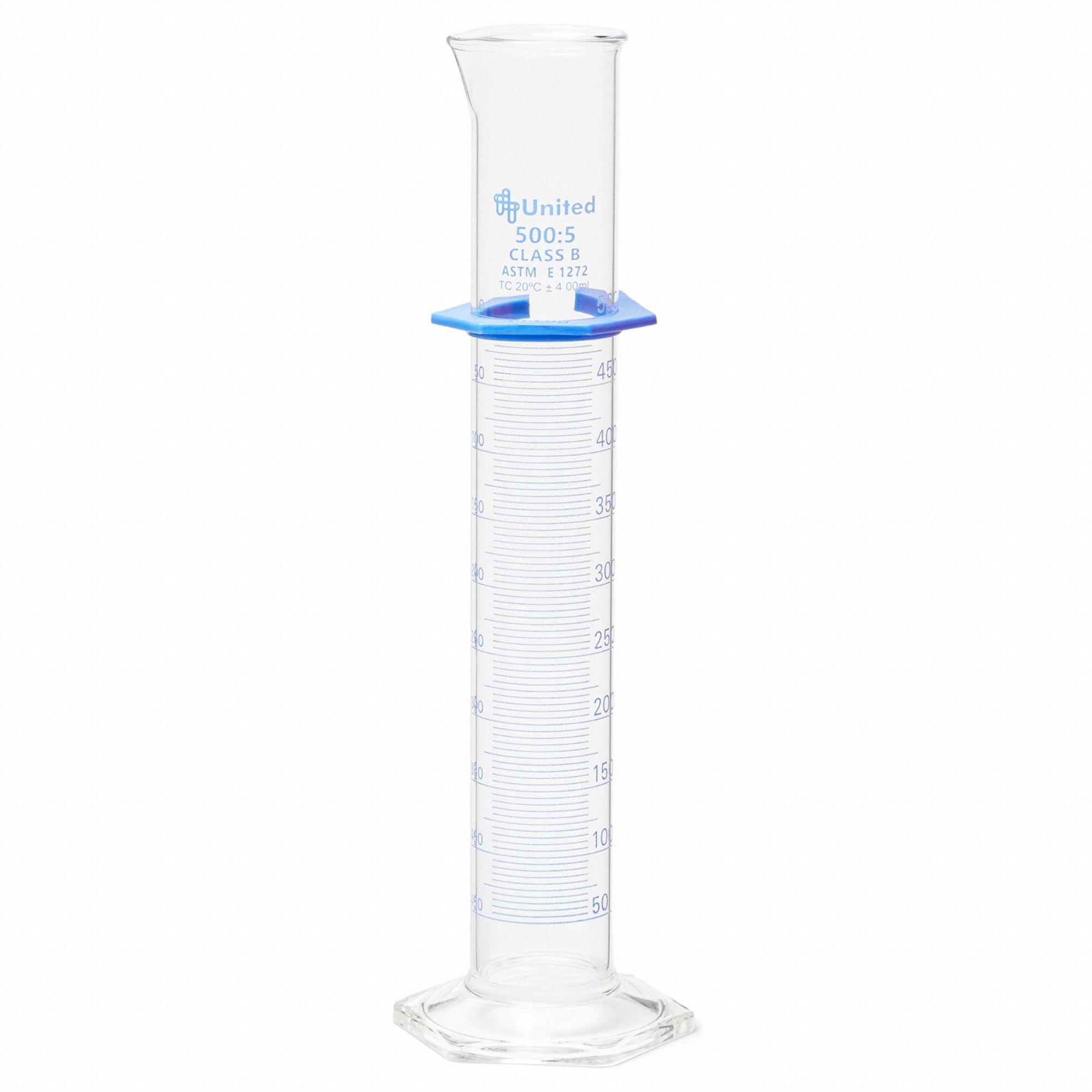 500 mL Capacity - mL, 16.9 fl oz Capacity - oz, Graduated Cylinder ...