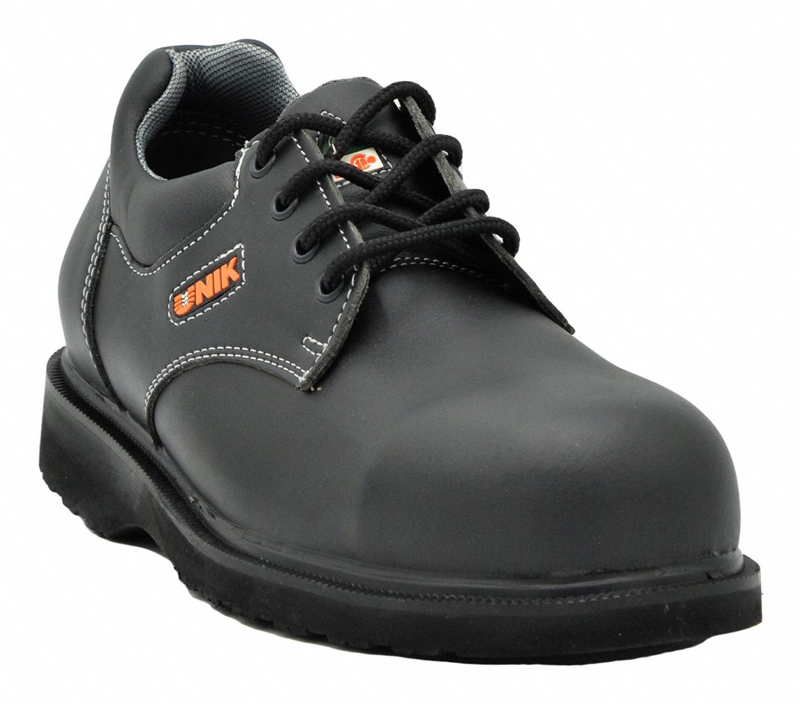 UNIK SAFETY SHOES, 5, MEN, BLK, 4 IN, FIBREGLASS SHANK, VIBRAM ...