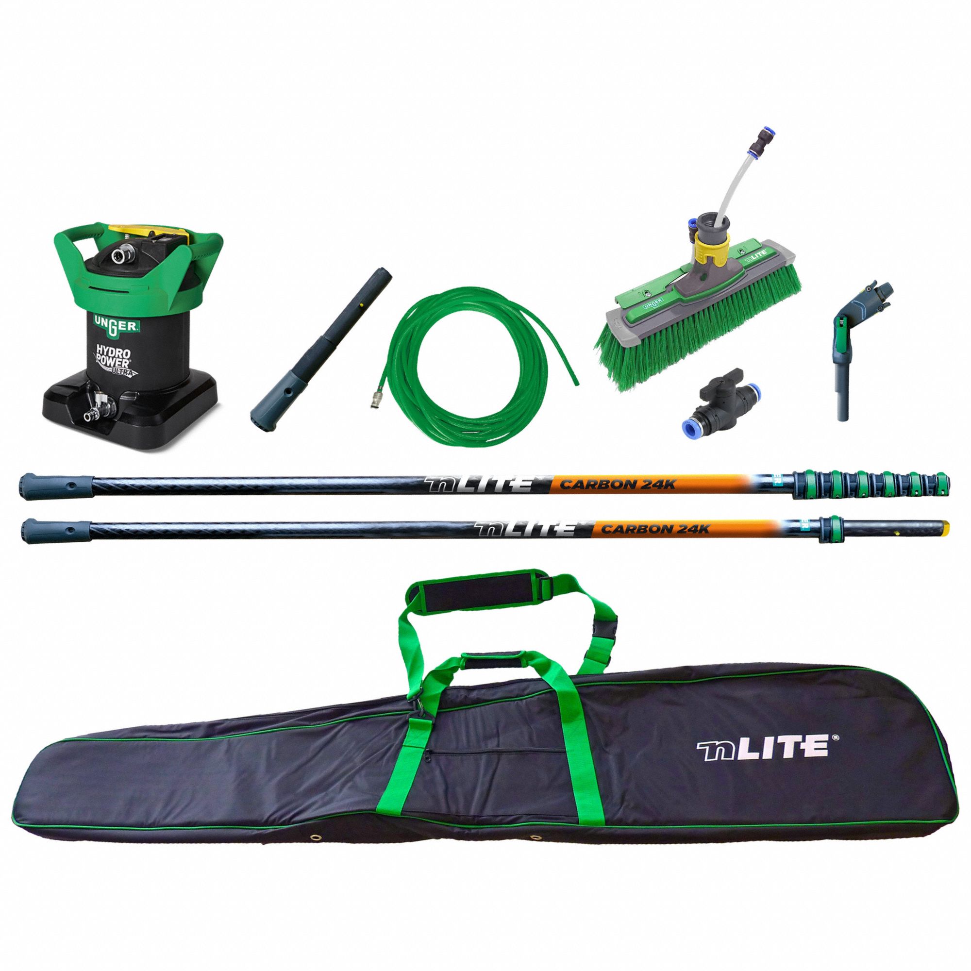 UNGER, Water-Fed Window Cleaning System, Carbon, Water-Fed Window ...