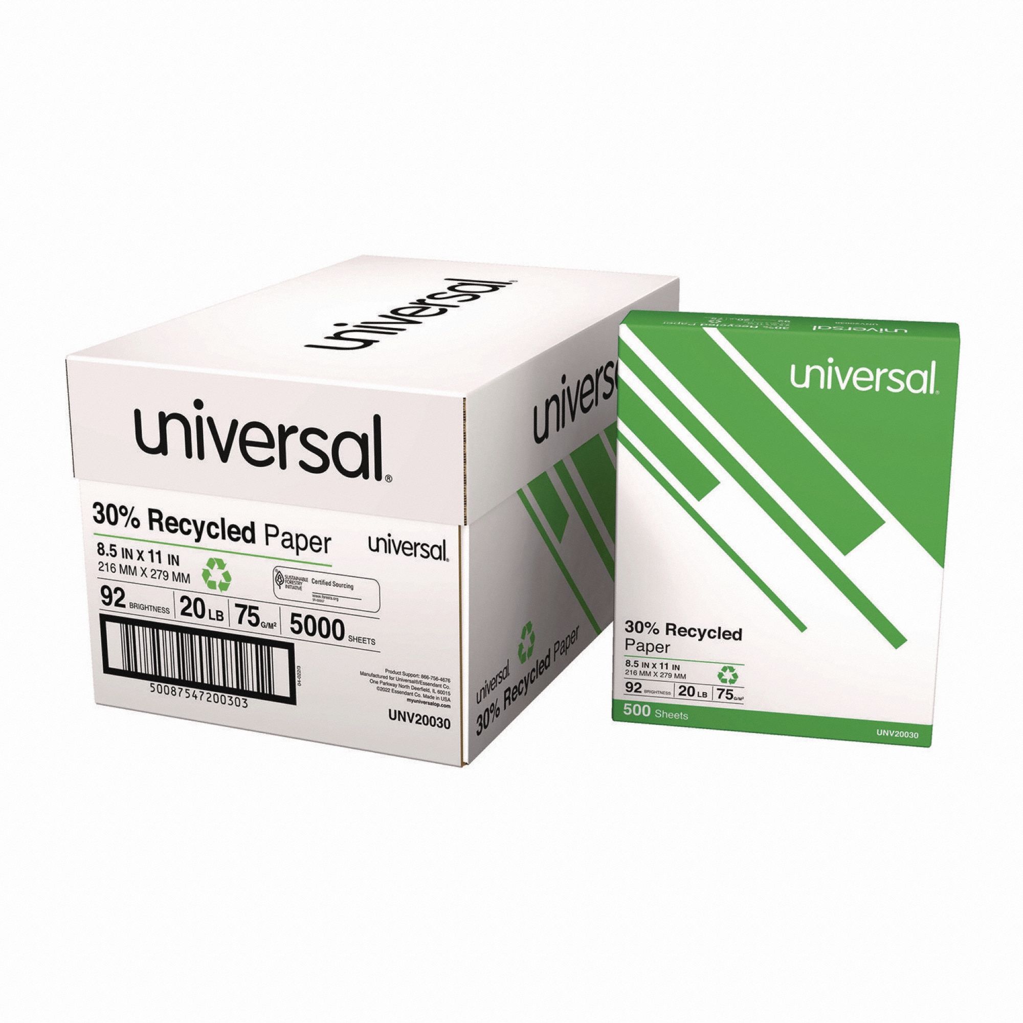UNIVERSAL ONE, Letter Paper Size Name, 20 lb Paper Wt, Multipurpose ...