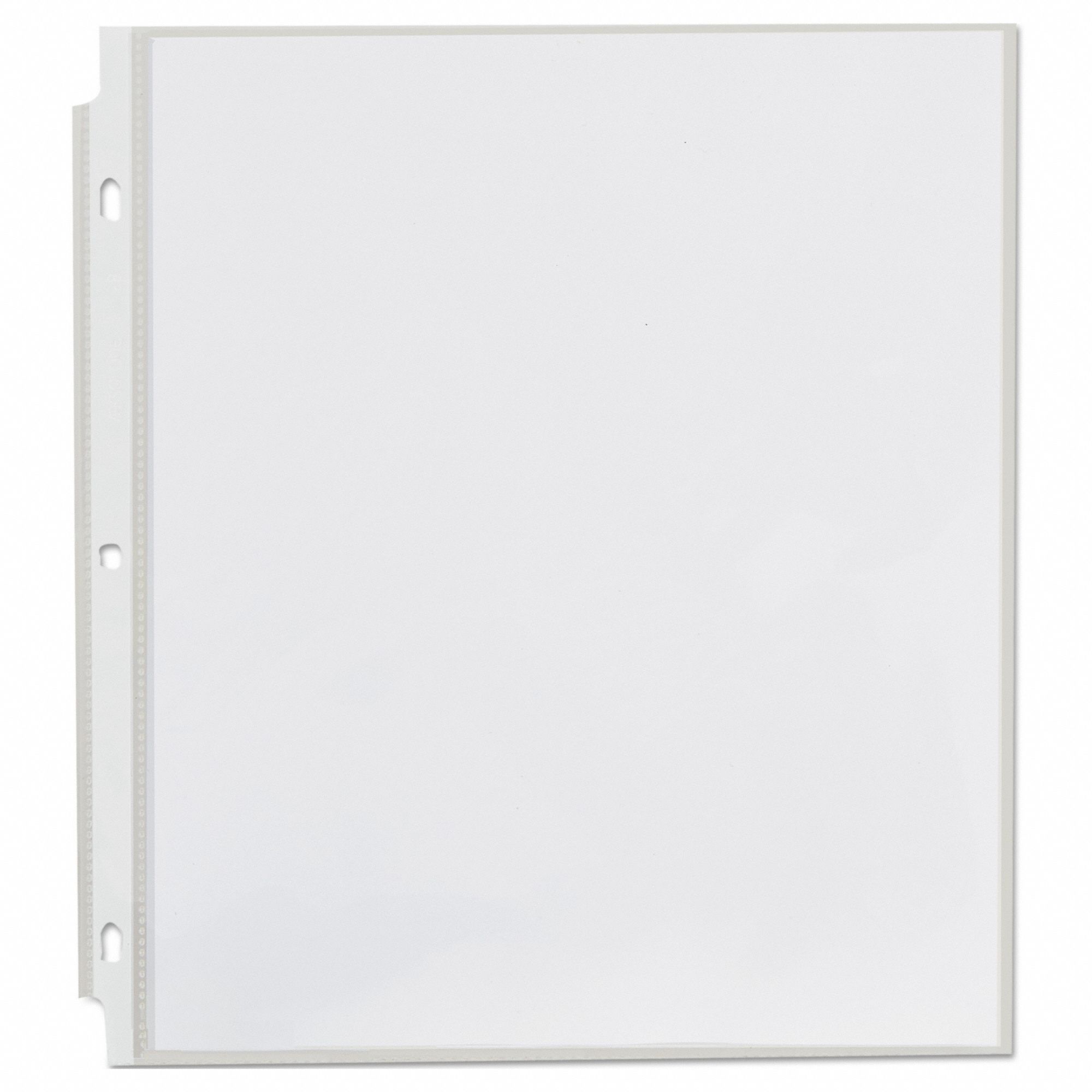UNIVERSAL, 0 Tabs, 8 1/2 in Overall Wd, Sheet Protector - 43KT13 ...