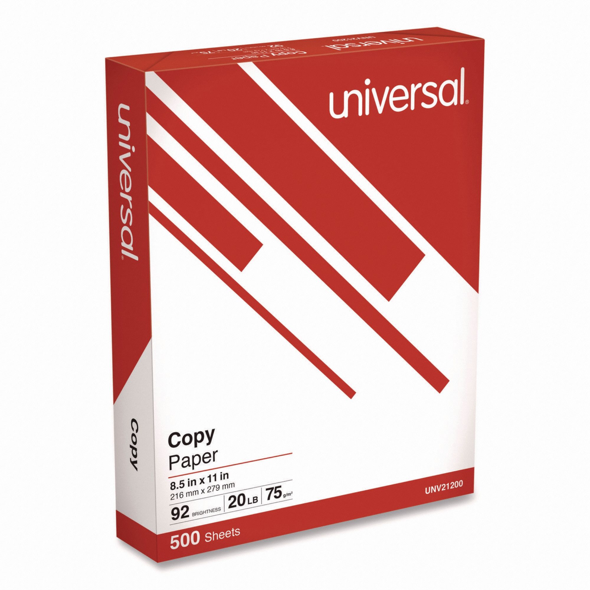 UNIVERSAL, Letter Paper Size Name, 20 lb Paper Wt, Multipurpose Paper ...
