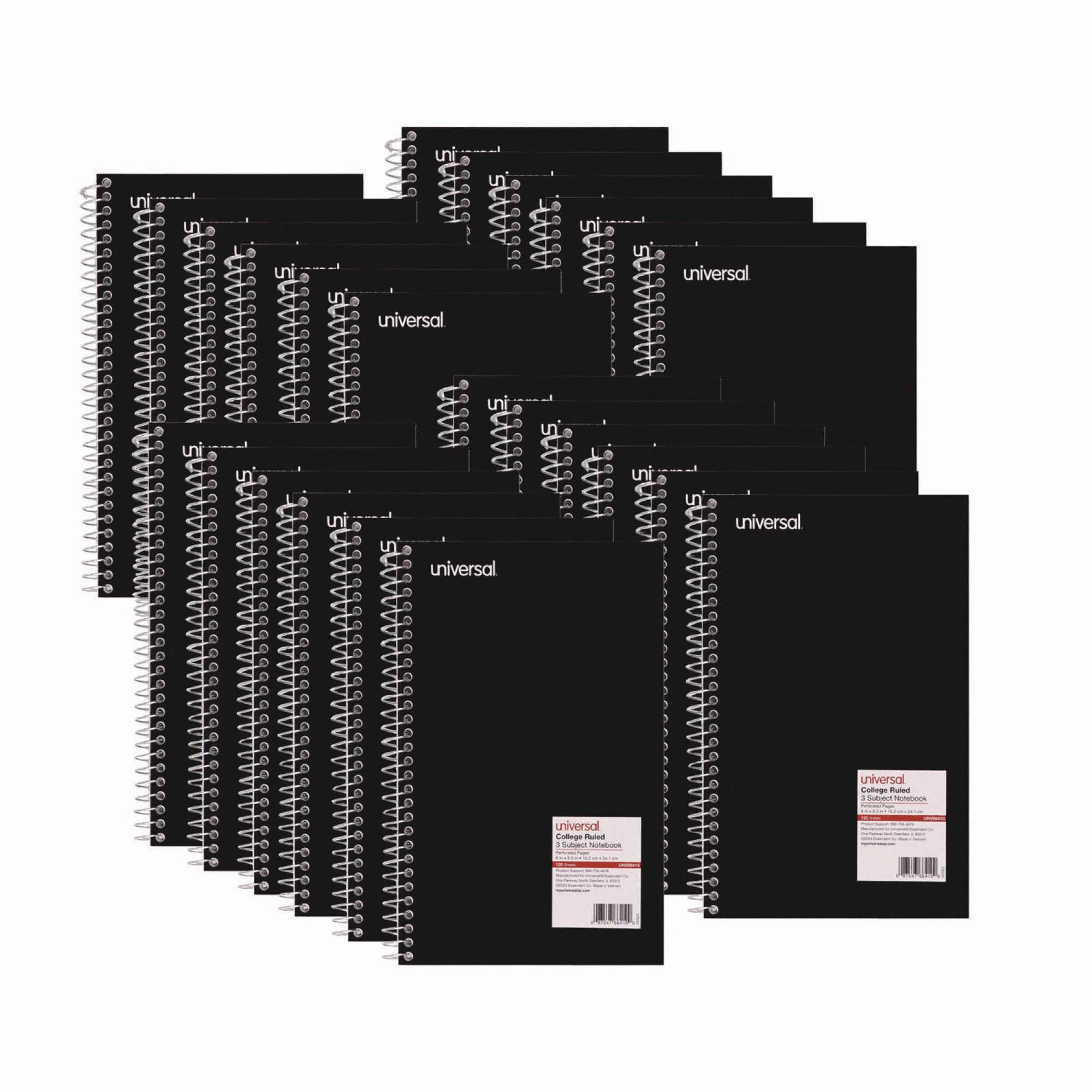 UNIVERSAL ONE, 6 in x 9-1/2 in Sheet Size, College, Notebook - 45HD62 ...