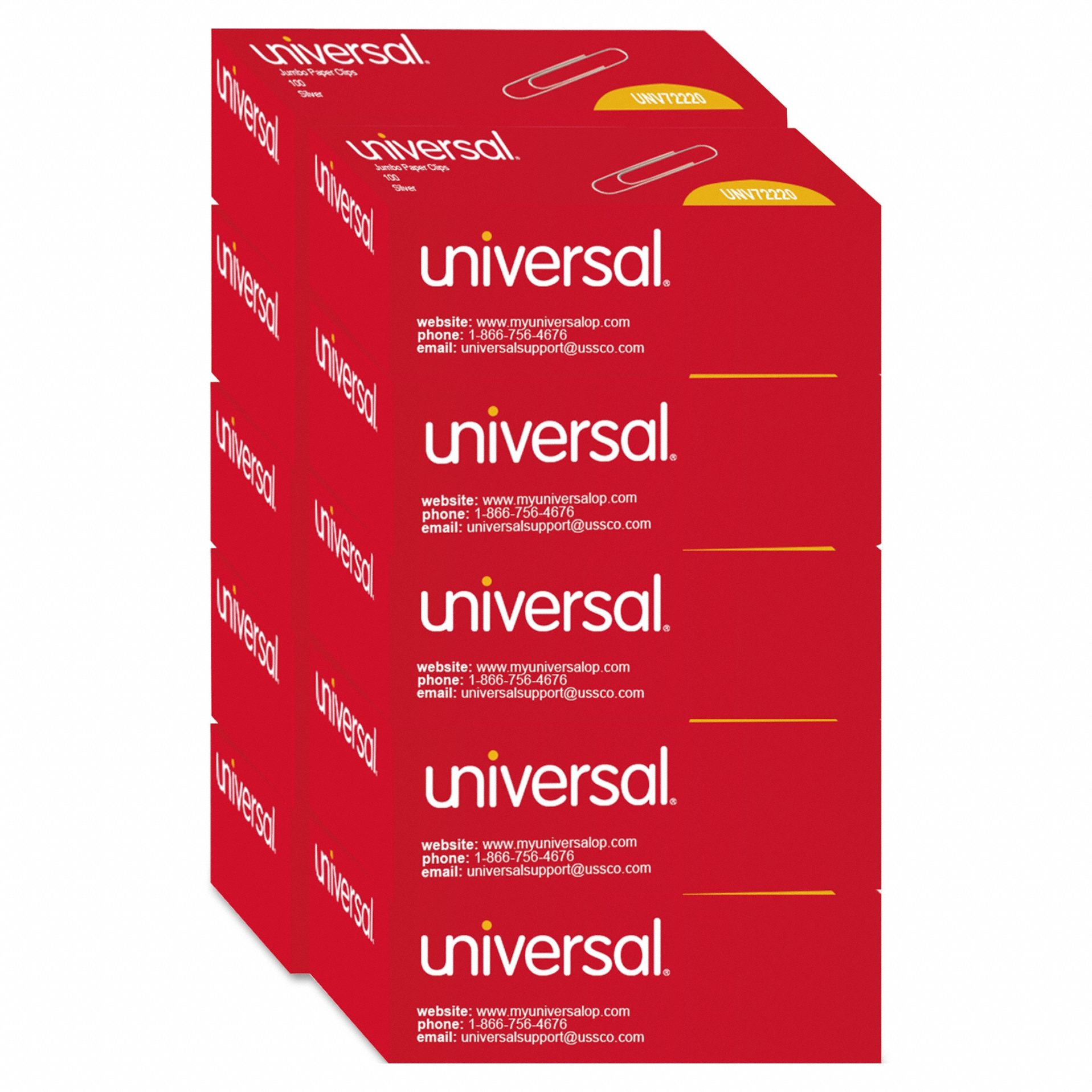 UNIVERSAL ONE, Jumbo Size, Steel, Paper Clip - 45HD75|UNV72220 - Grainger