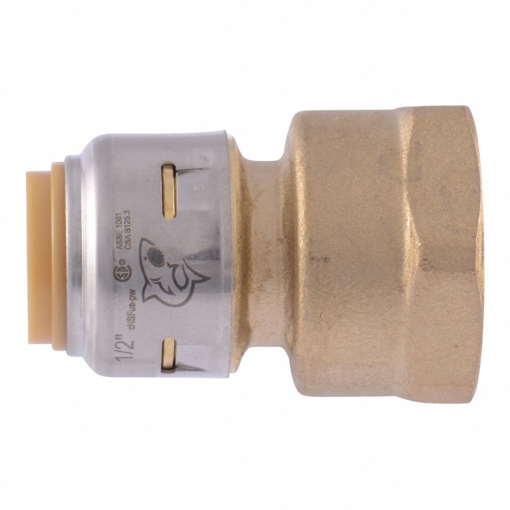 SHARKBITE MAX Brass Push to Connect X FNPT Adapter 809F78 UR068
