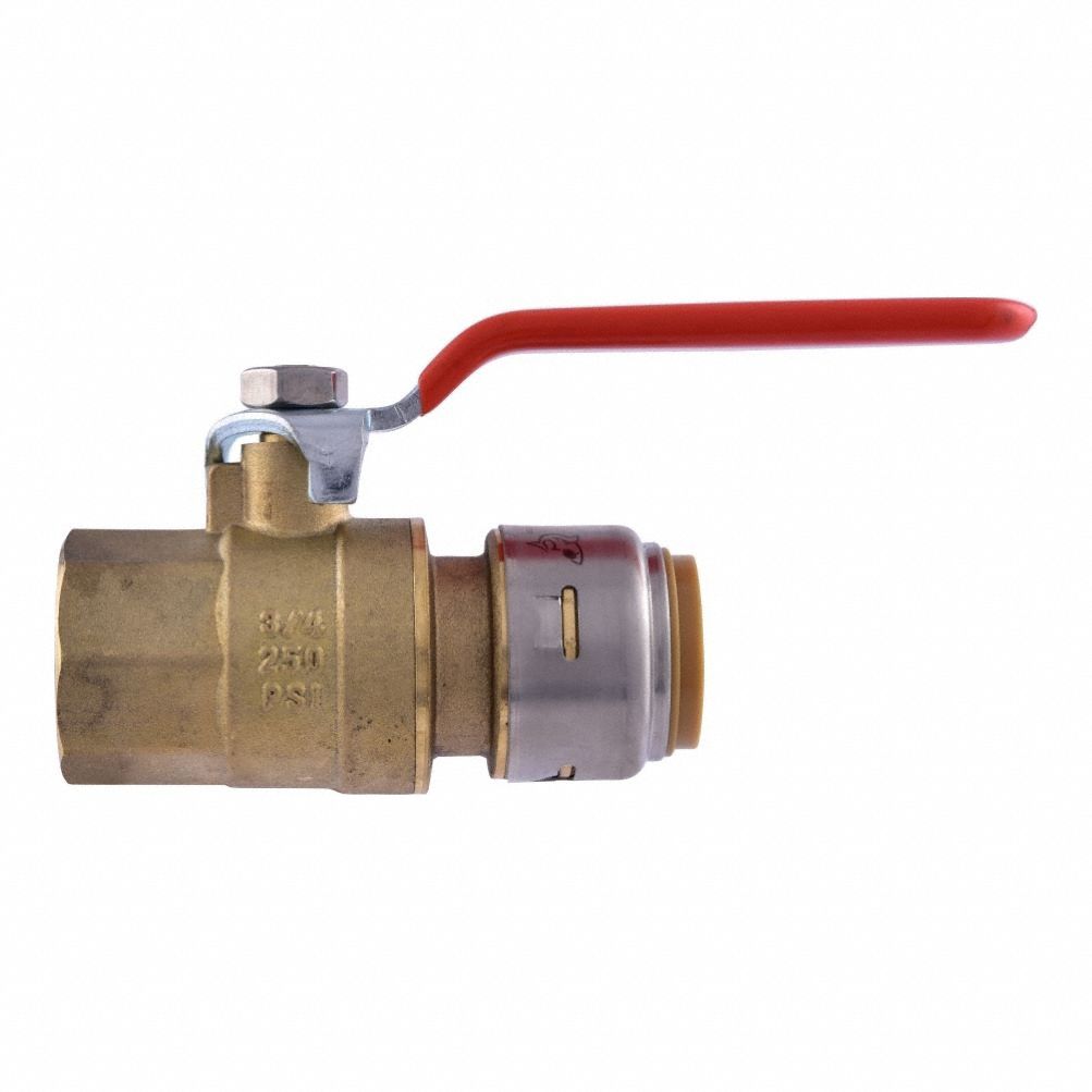 SHARKBITE MAX, 3/4 in, Brass, Manual Two-Way Ball Valve - 806DD0 ...