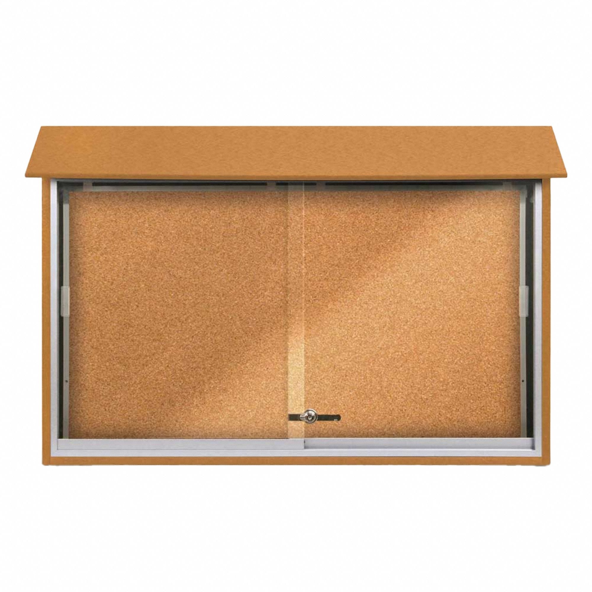 UNITED VISUAL PRODUCTS, Sliding Door, Acrylic/Aluminum, Enclosed ...