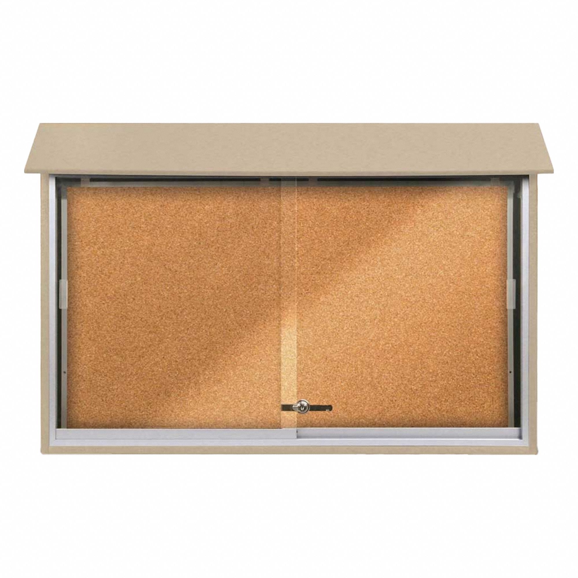 UNITED VISUAL PRODUCTS, Sliding Door, Acrylic/Aluminum, Enclosed ...