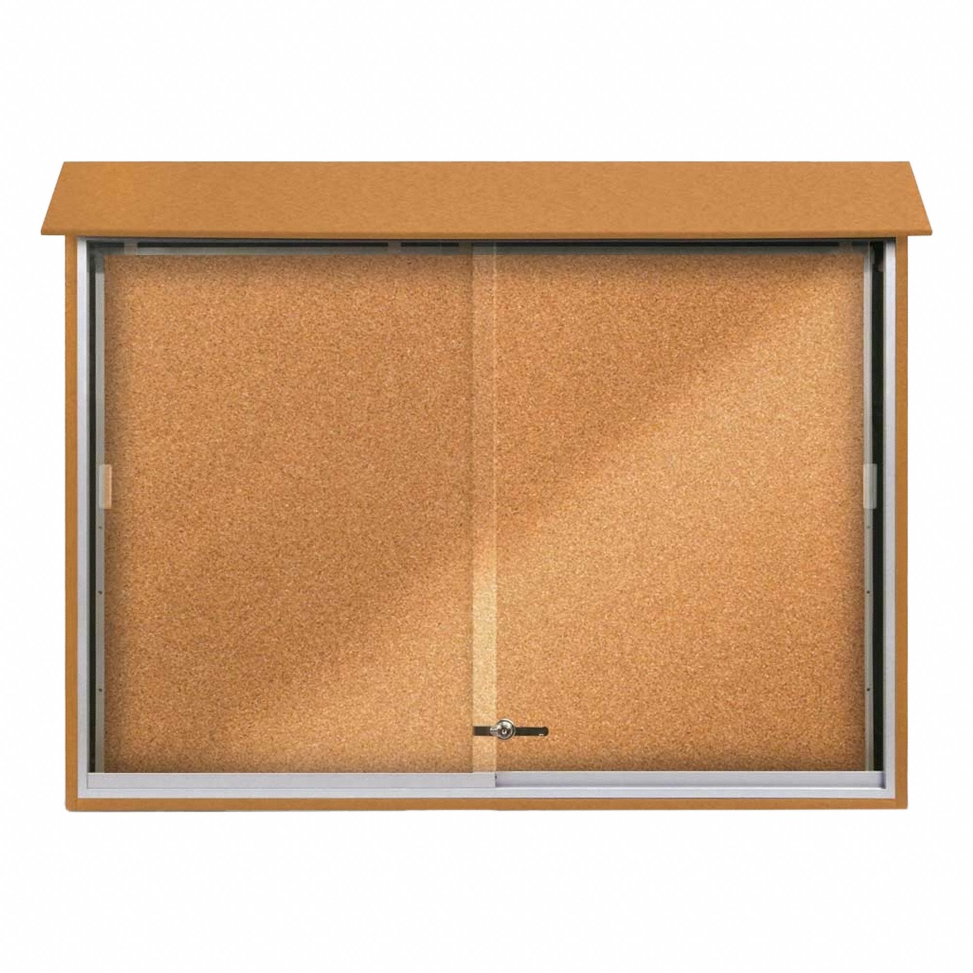 UNITED VISUAL PRODUCTS, Sliding Door, Acrylic/Aluminum, Enclosed ...