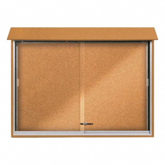 UNITED VISUAL PRODUCTS, Sliding Door, Acrylic/Aluminum, Enclosed ...