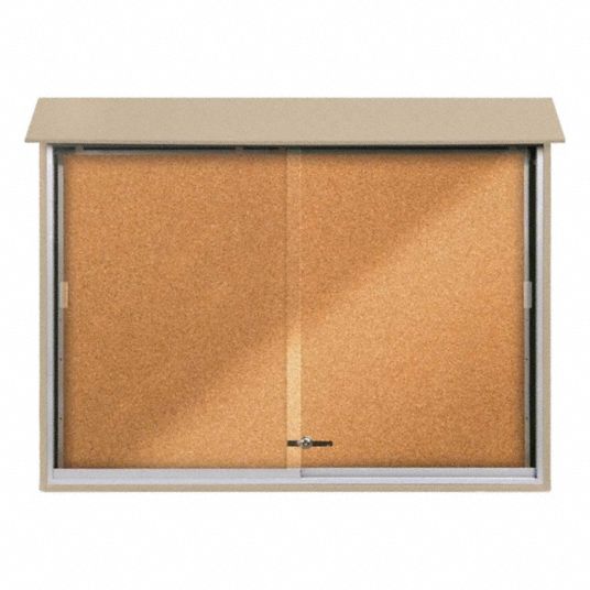 UNITED VISUAL PRODUCTS, Sliding Door, Acrylic/Aluminum, Enclosed ...