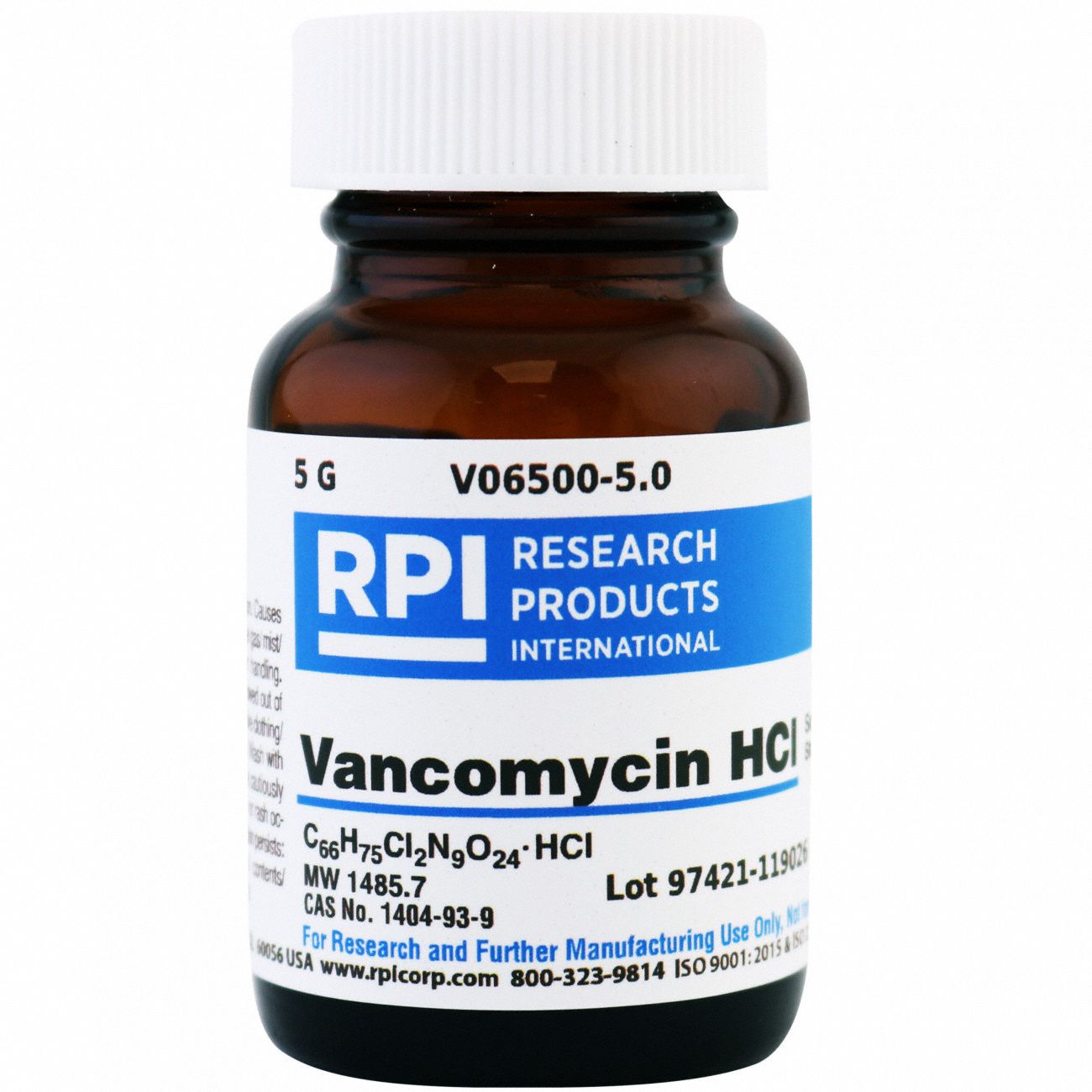 RPI, 5 g Container Size, Powder, Vancomycin Hydrochloride - 30UC49 ...