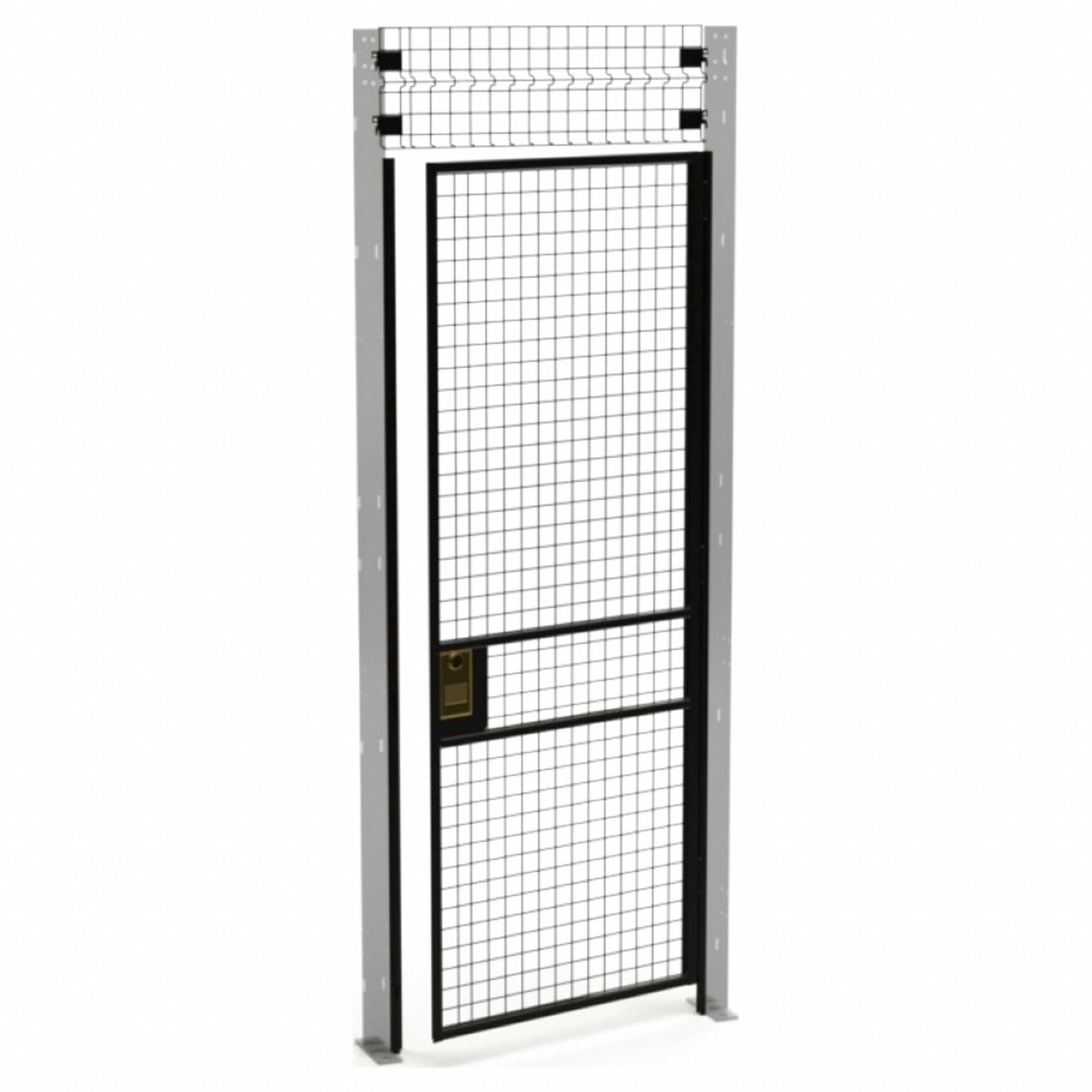 HUSKY RACK & WIRE, 8 ft H x 36 in W x 1 3/4 in D, Black, Swing Door ...