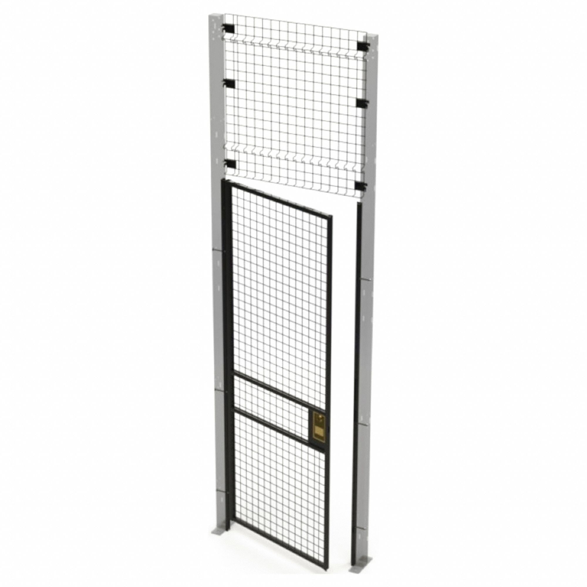 HUSKY RACK & WIRE, 10 ft H x 36 in W x 1 3/4 in D, Black, Swing Door ...