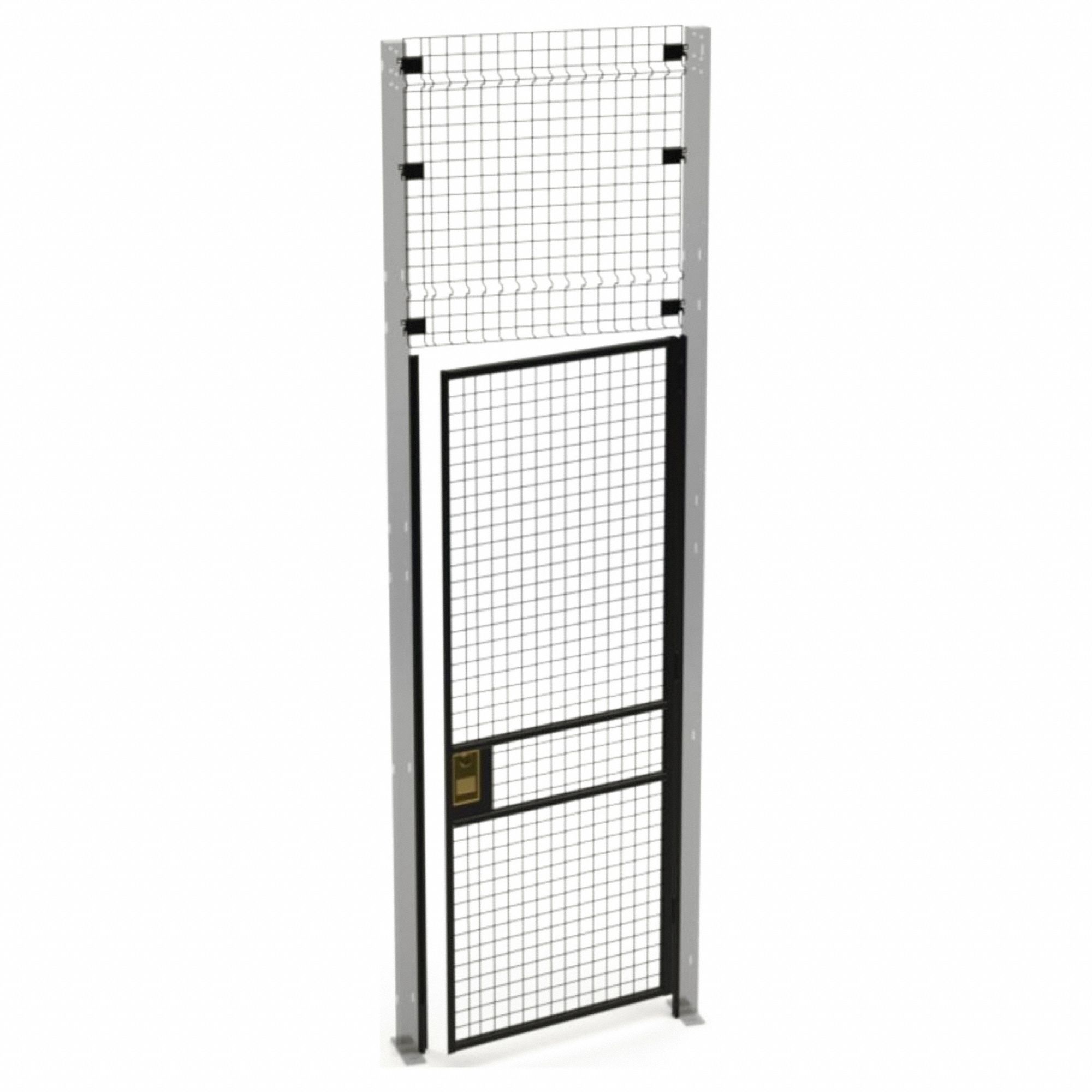 HUSKY RACK & WIRE, 10 ft H x 36 in W x 1 3/4 in D, Black, Swing Door ...