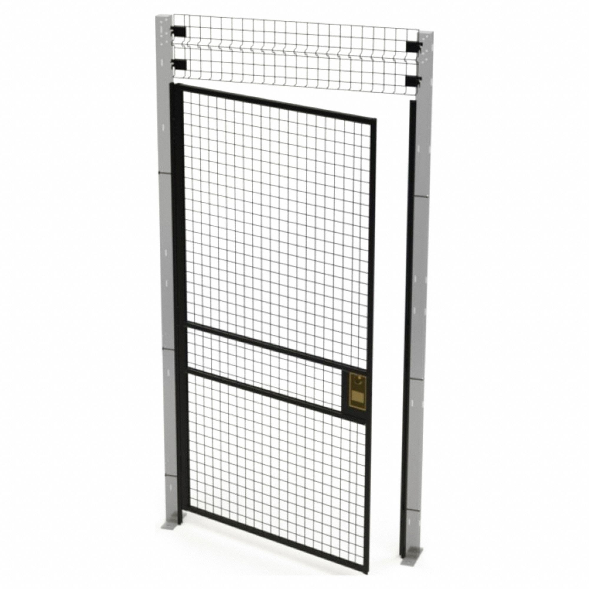 HUSKY RACK & WIRE, 8 ft H x 48 in W x 1 3/4 in D, Black, Swing Door ...