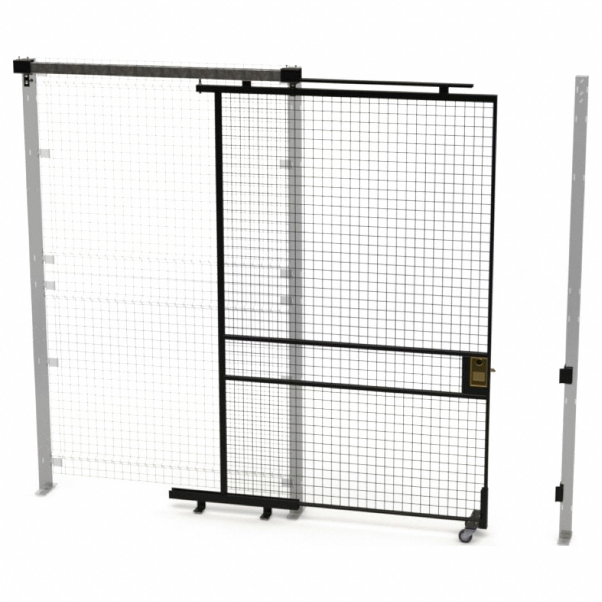 HUSKY RACK & WIRE, 8 ft H x 5 ft W x 1 3/4 in D, Black, Tunnel Slide ...